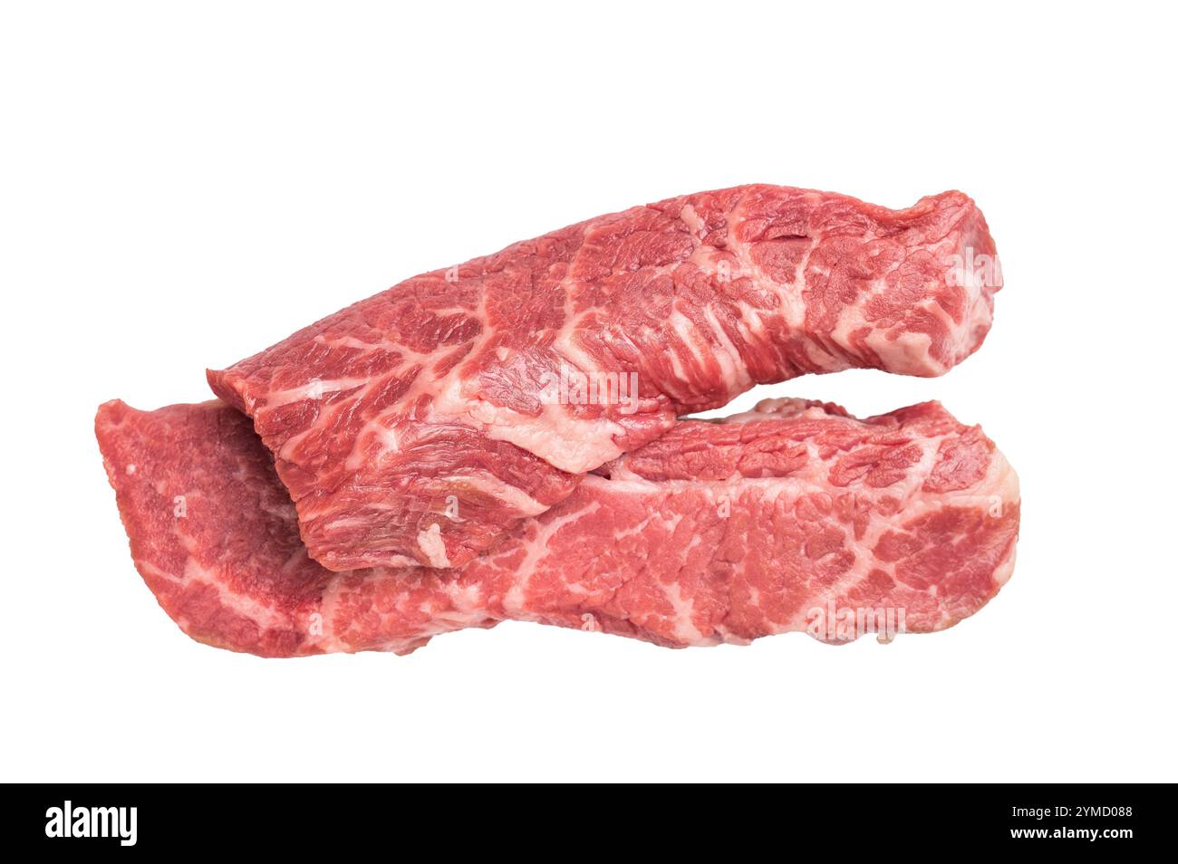 Raw Tri Tip Steak from Black Angus beef meat isolated on white ...