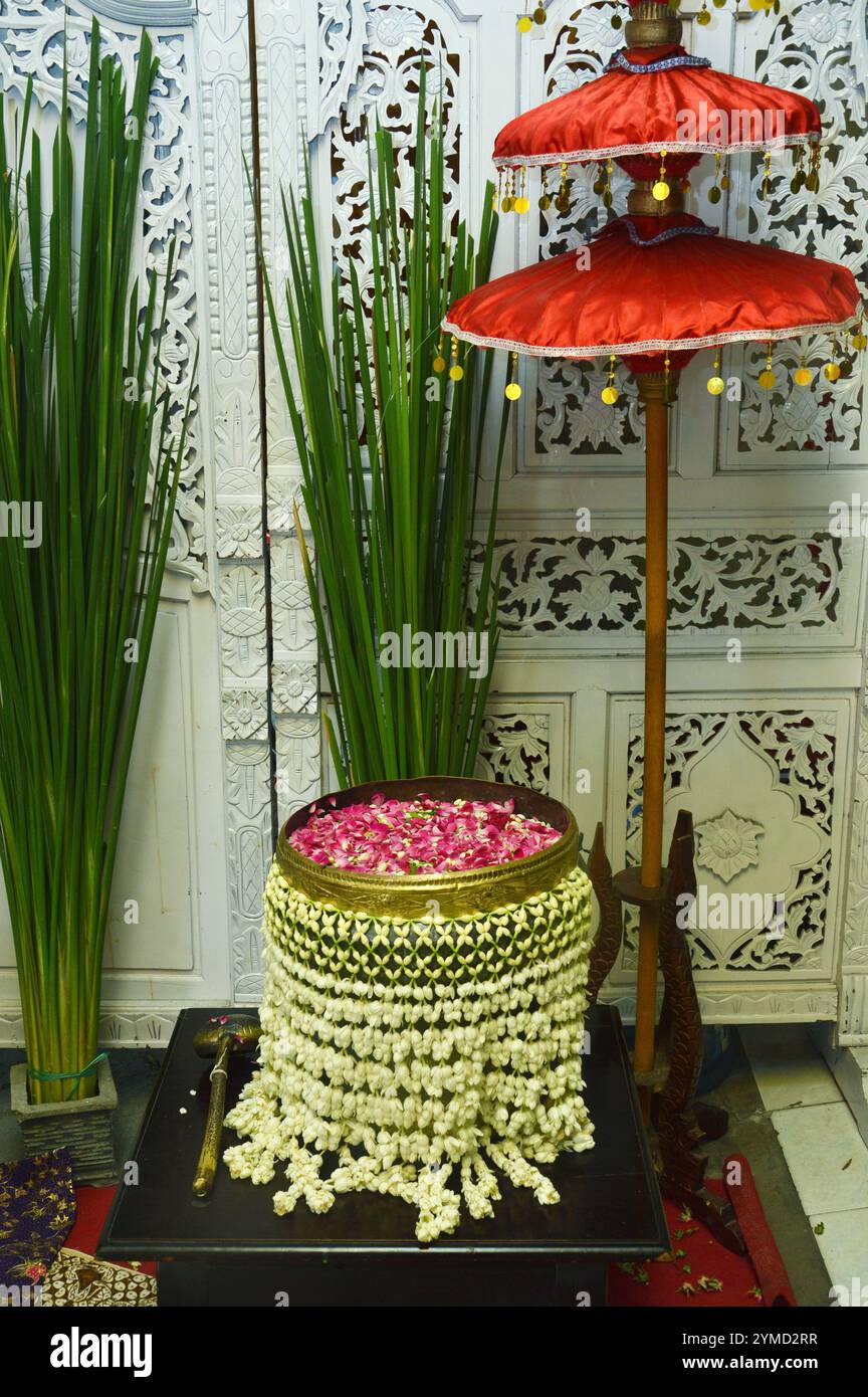 flower petals in water used in Javanese Indonesia traditional wedding ...