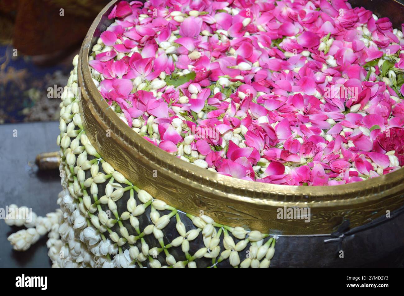 flower petals in water used in Javanese Indonesia traditional wedding ...