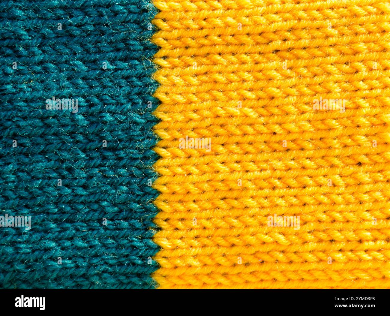 Texture of a knitting pattern made from wool yarn. Close-up of a satin ...