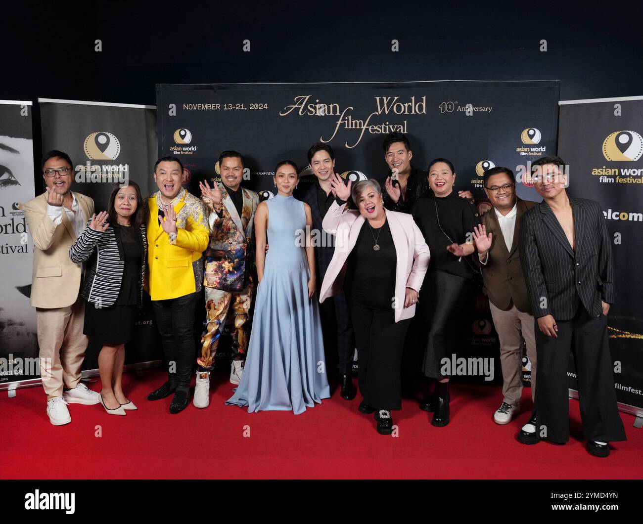 Los Angeles, USA. 20th Nov, 2024. (L-R) HELLO, LOVE, AGAIN Cast & Crew ...