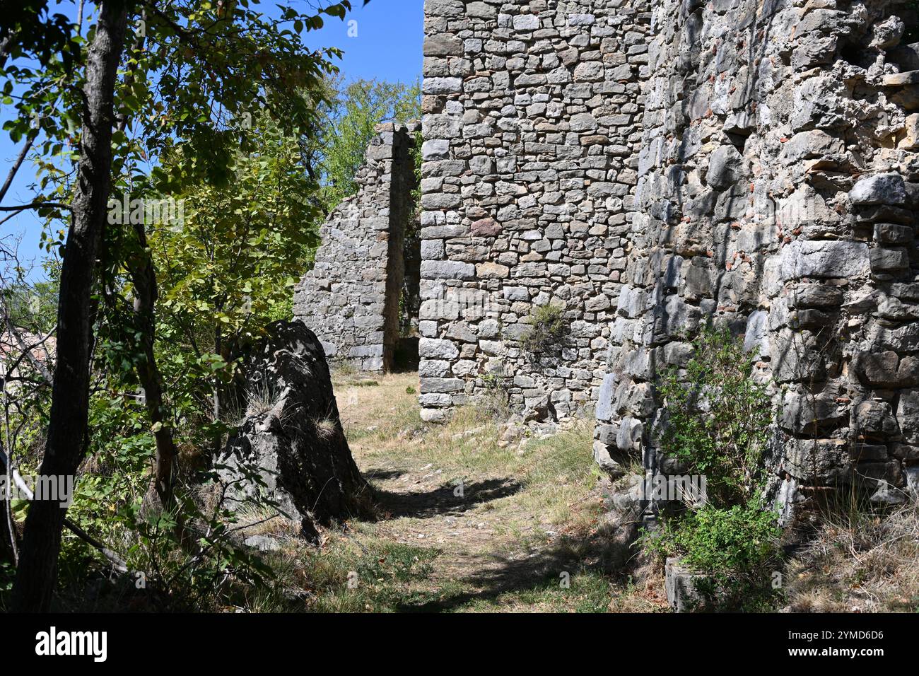Ruins or Ruined Walls in the Lower Village of Bargeme Var Provence ...