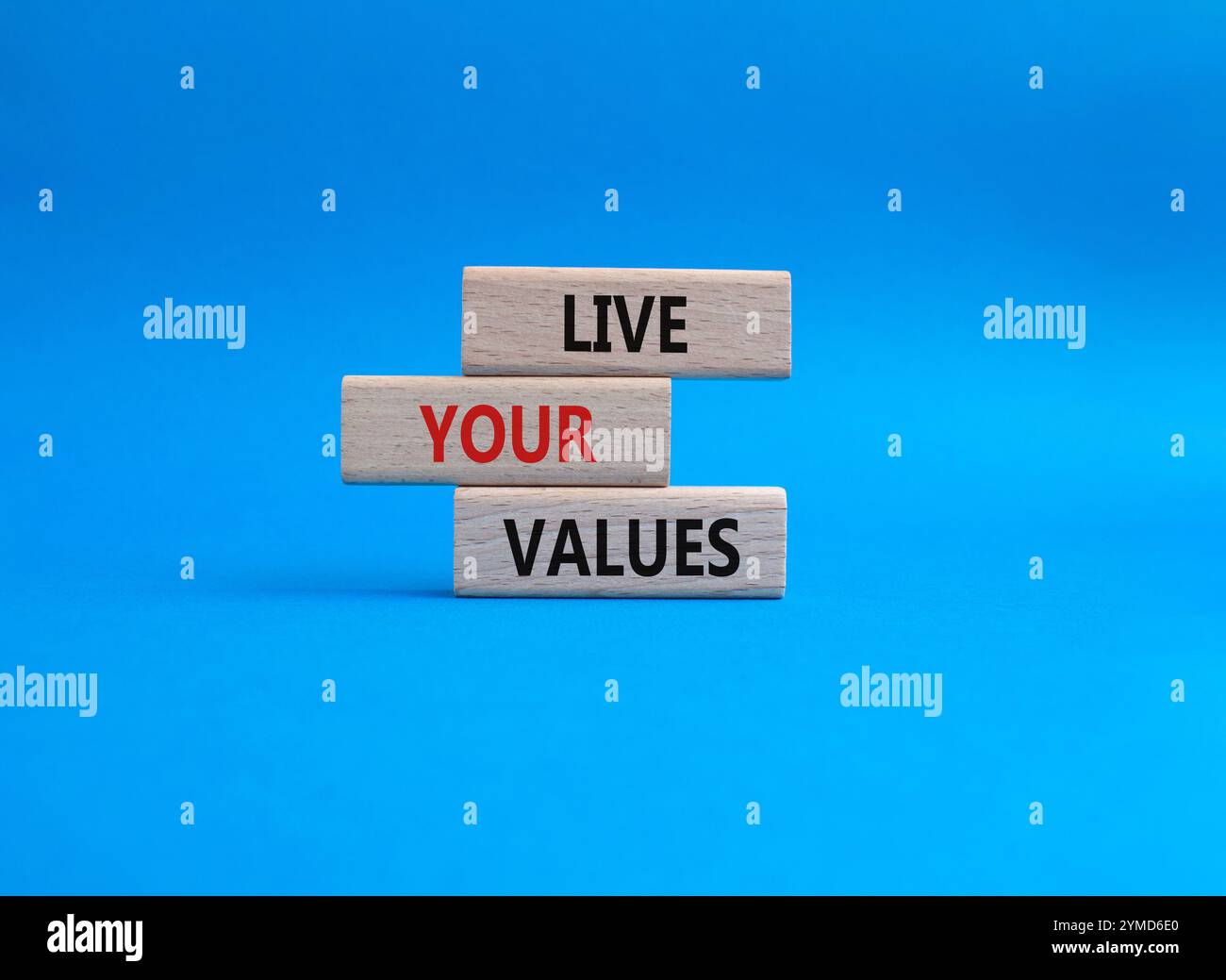 Live your values symbol. Concept words Live your values on wooden ...