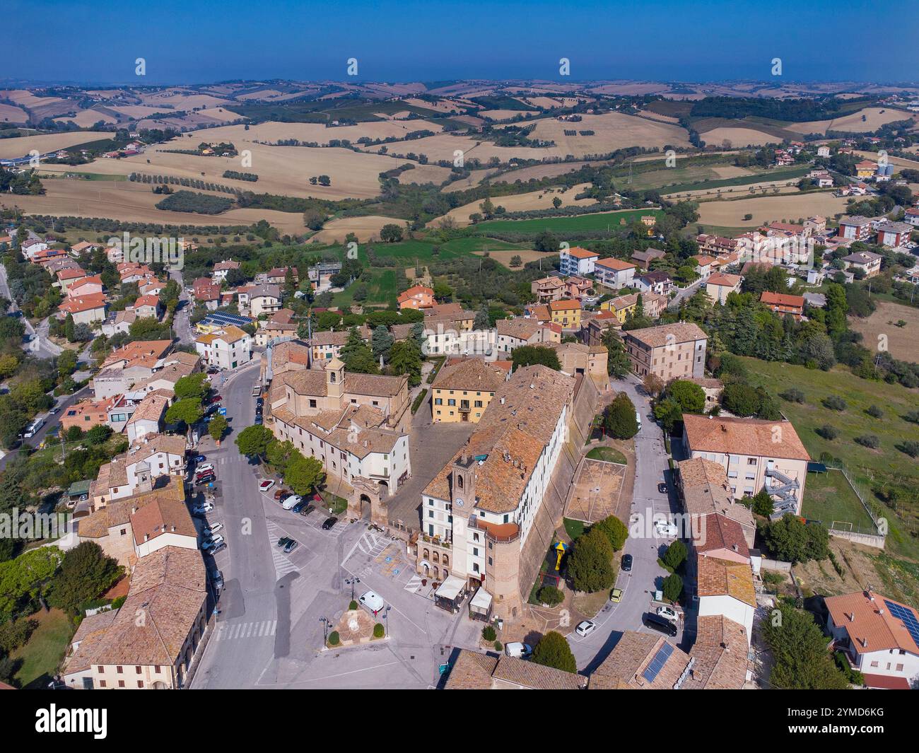 Morro D'alba (Marche-An). View of the Village Stock Photo - Alamy