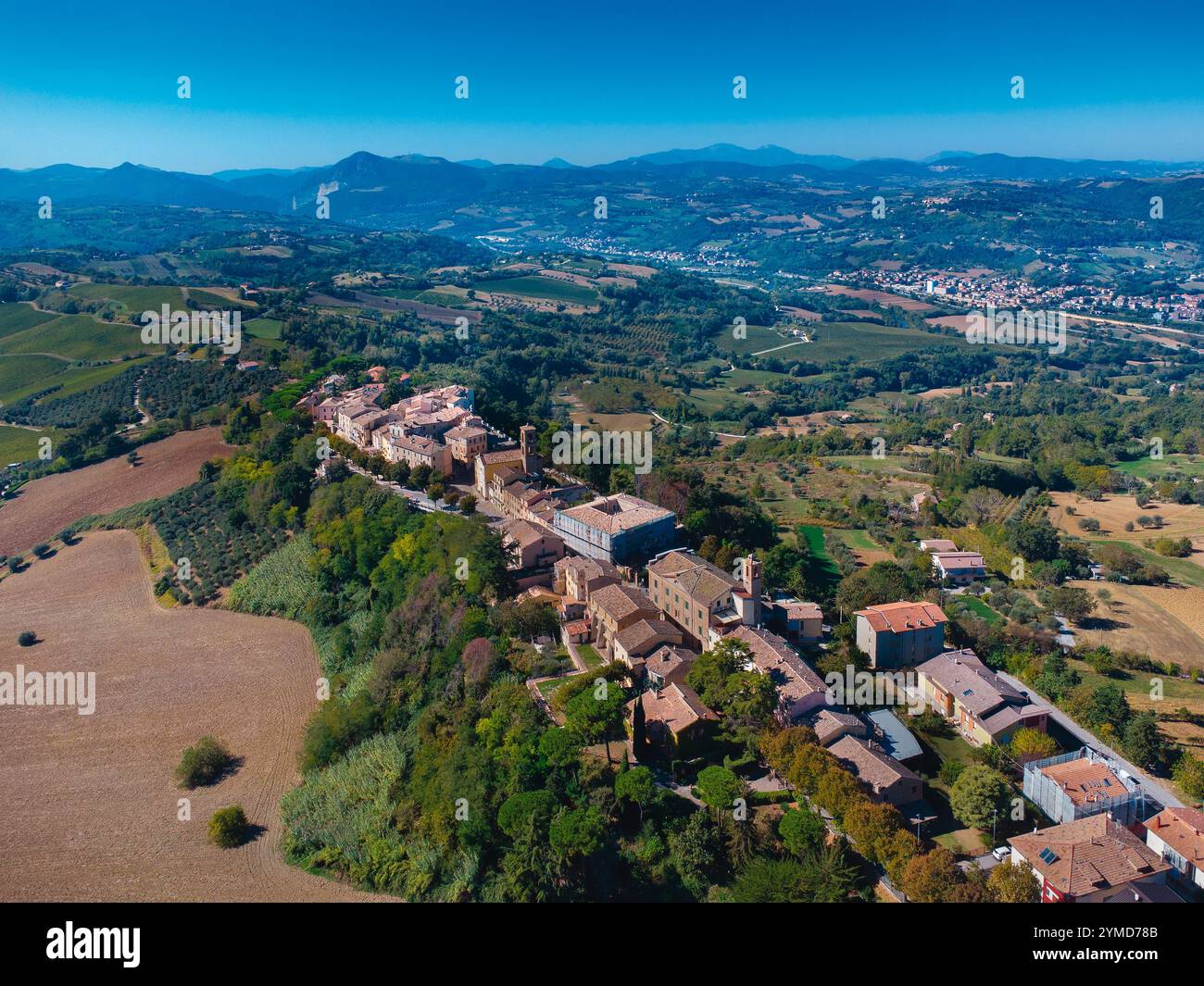 Maiolati Spontini (Marche-province of Ancona). View of the Village ...