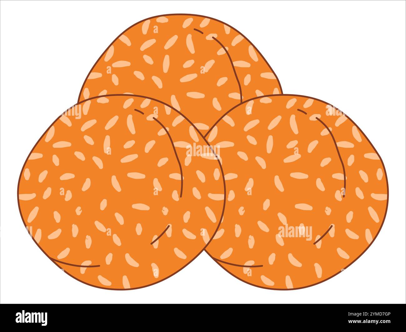 Sesame balls Chinese snack traditional food Chinese dish fried crispy ...