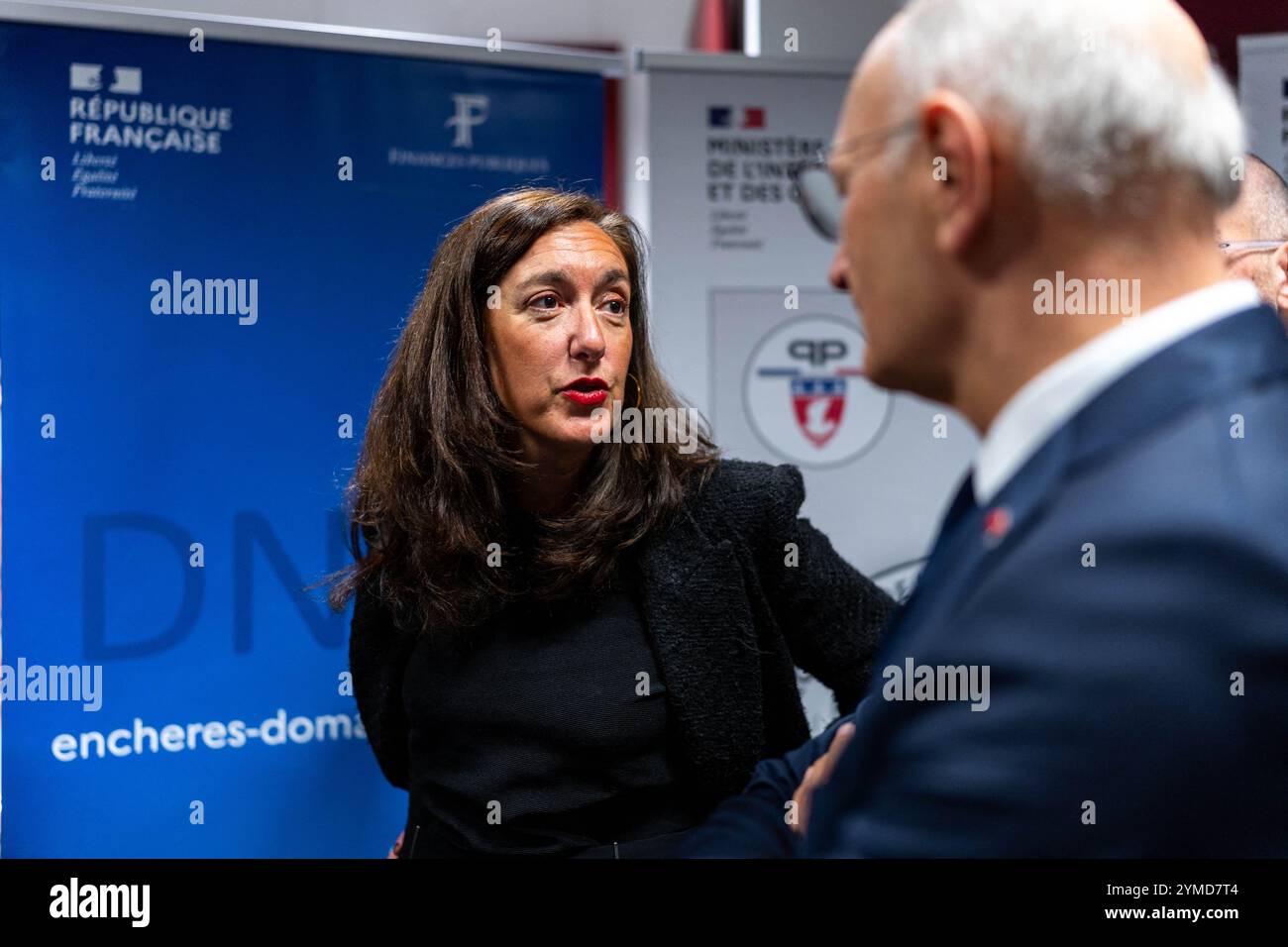 Paris, France. 21st Nov, 2024. Director of AGRASC Vanessa Perree during ...