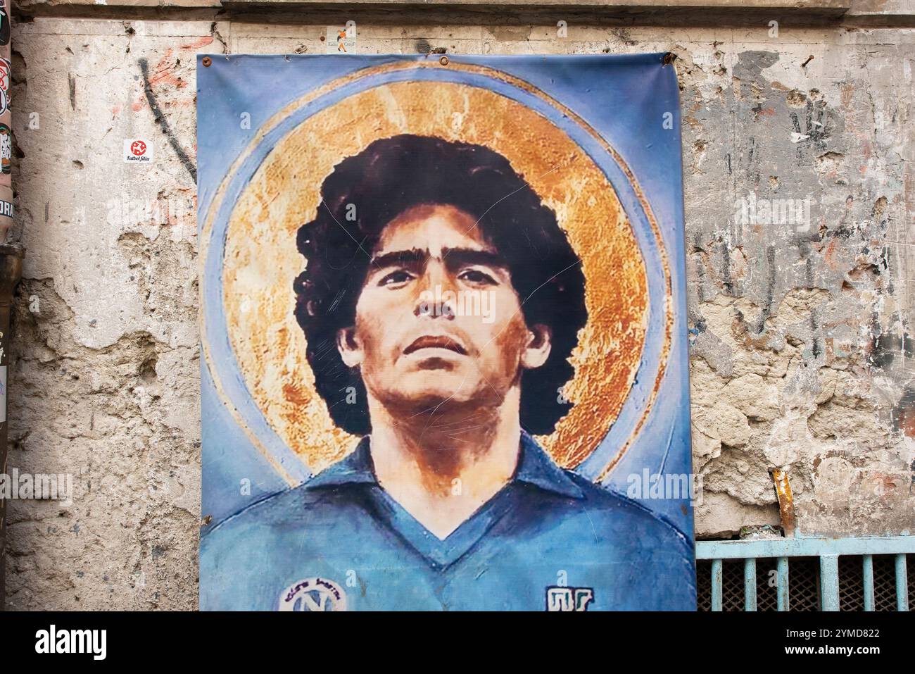 Naples. Entrance To The Spanish Quarter. Via Emanuele De Deo. Murals ...