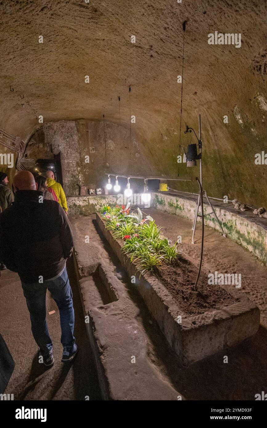 Naples. Historical Center. Underground Naples. Aqueduct-cistern of the ...