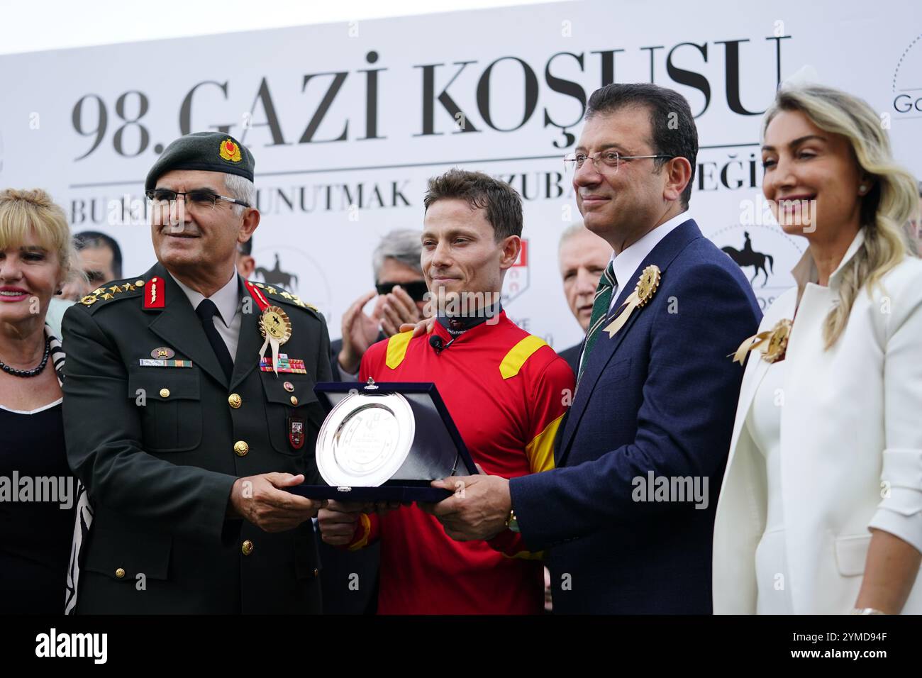 ISTANBUL, TURKIYE - JUNE 30, 2024: Winner of Gazi Race Akin Sozen ...