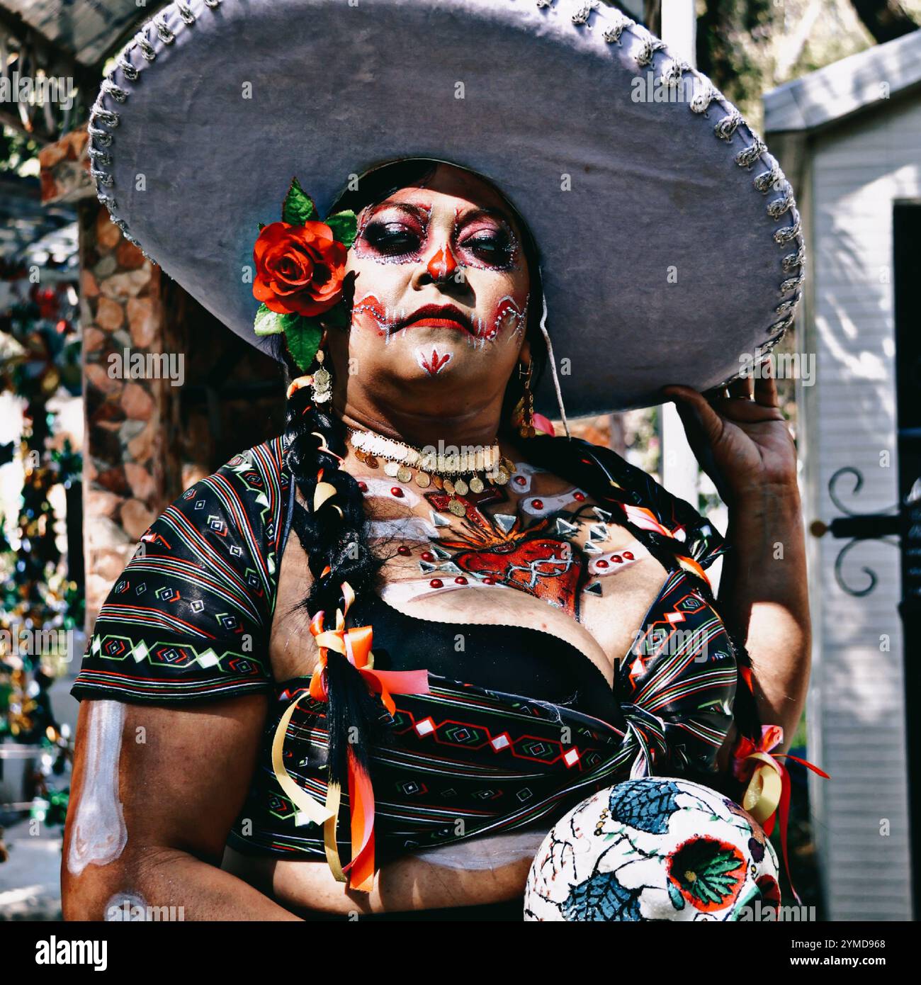 Emotive portrait of a young woman with natural light, capturing raw ...