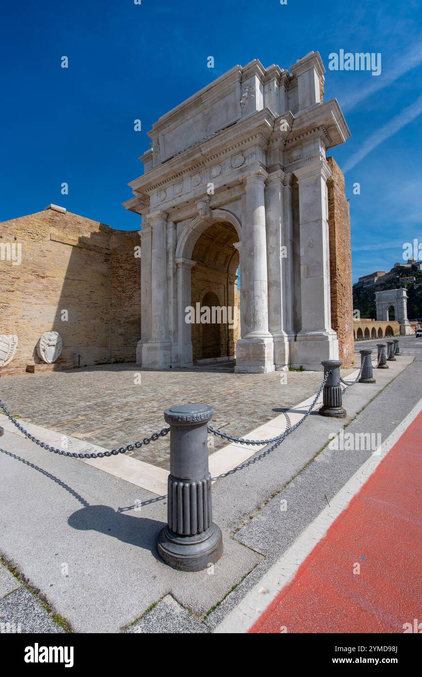 Ancona. Old Port. Clementine Arch Stock Photo - Alamy