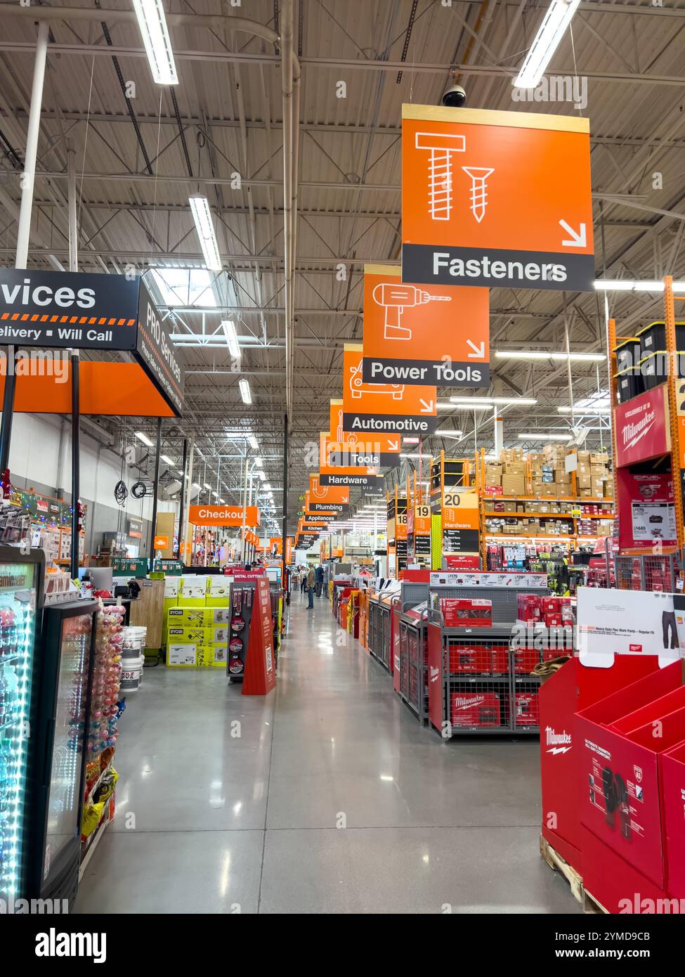 Home Depot Aisles Featuring Fasteners and Tools Stock Photo - Alamy