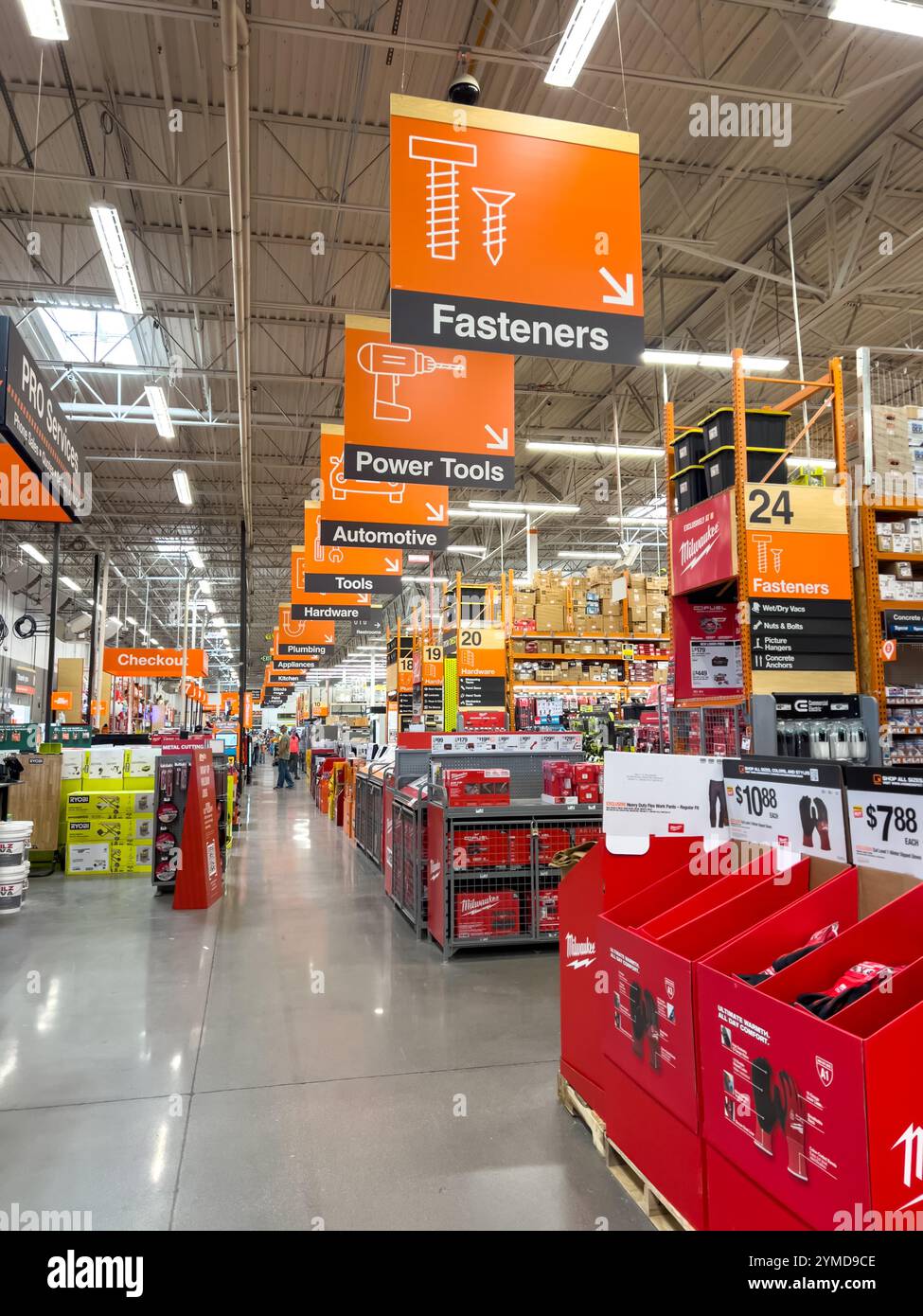 Home Depot Aisles Featuring Fasteners and Tools Stock Photo - Alamy