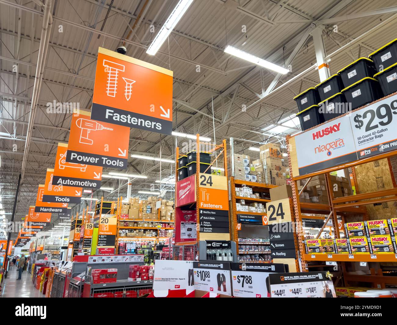 Home Depot Aisles Featuring Fasteners and Tools Stock Photo - Alamy