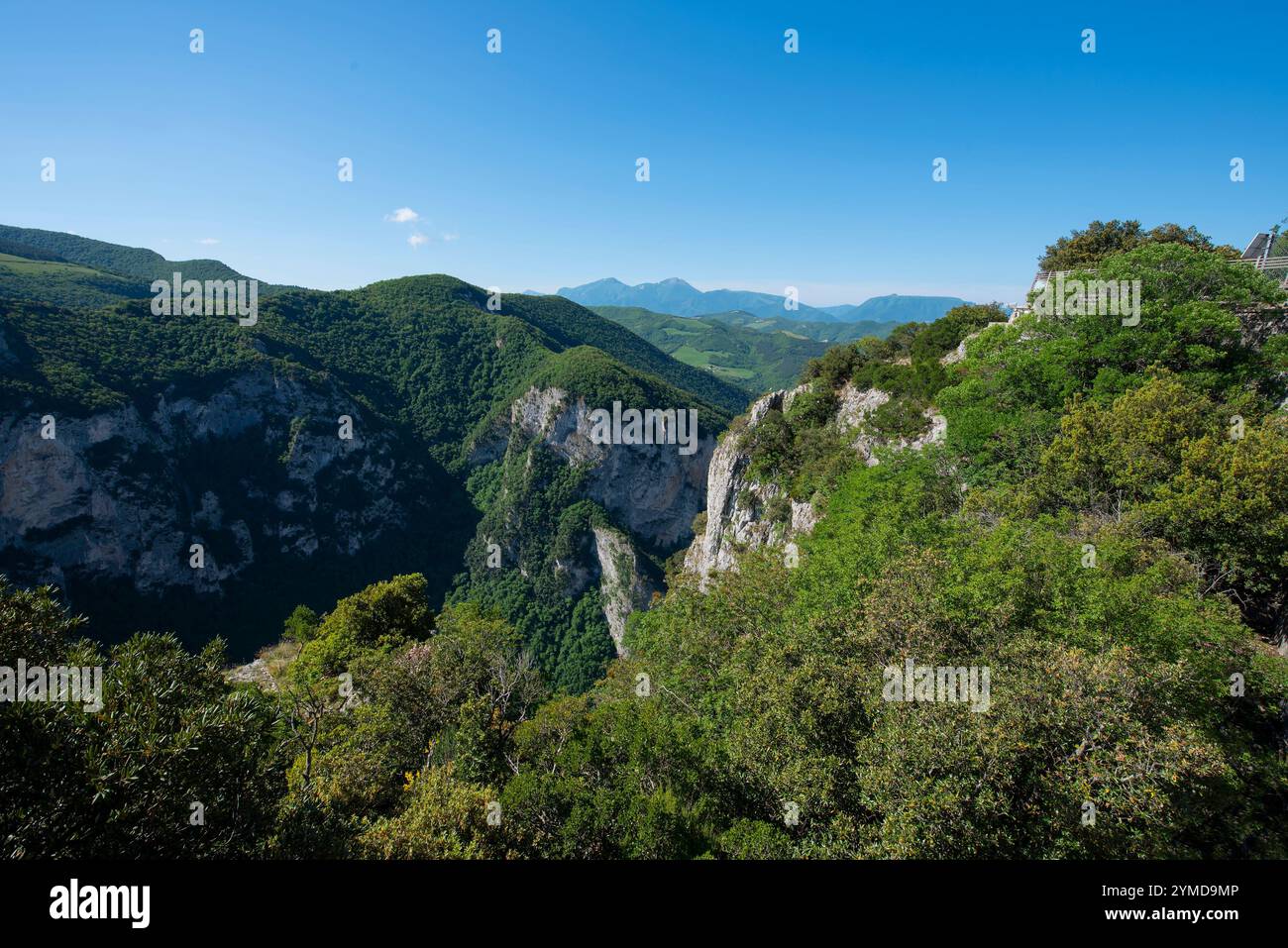Acqualagna. Furlo Gorge. Panorama from the Panoramic Terraces Located ...