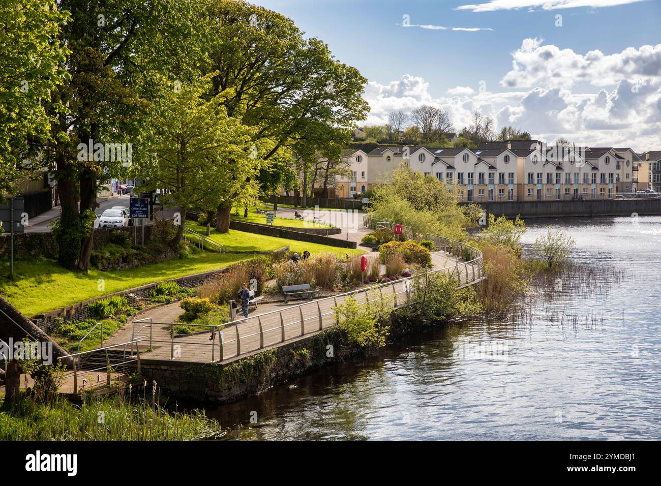 Ireland, County Roscommon, Carrick on Shannon, park beside River ...