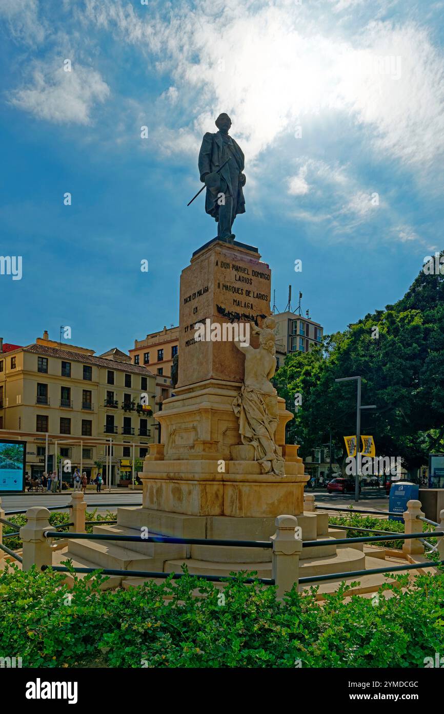Denkmal, Marques de Larios, Don Manuel Domingo Larios Stock Photo - Alamy