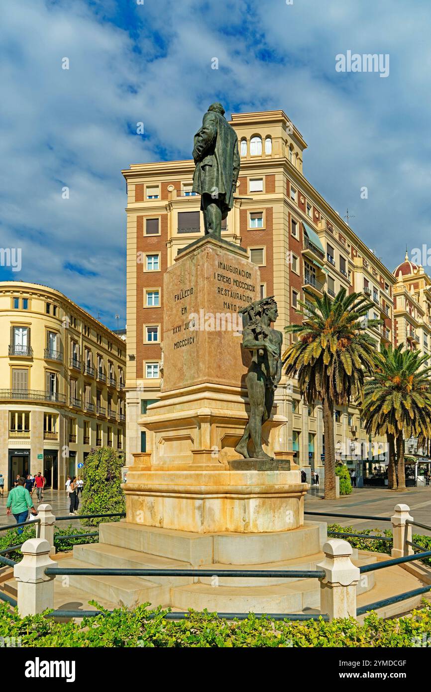 Denkmal, Marques de Larios, Don Manuel Domingo Larios Stock Photo - Alamy