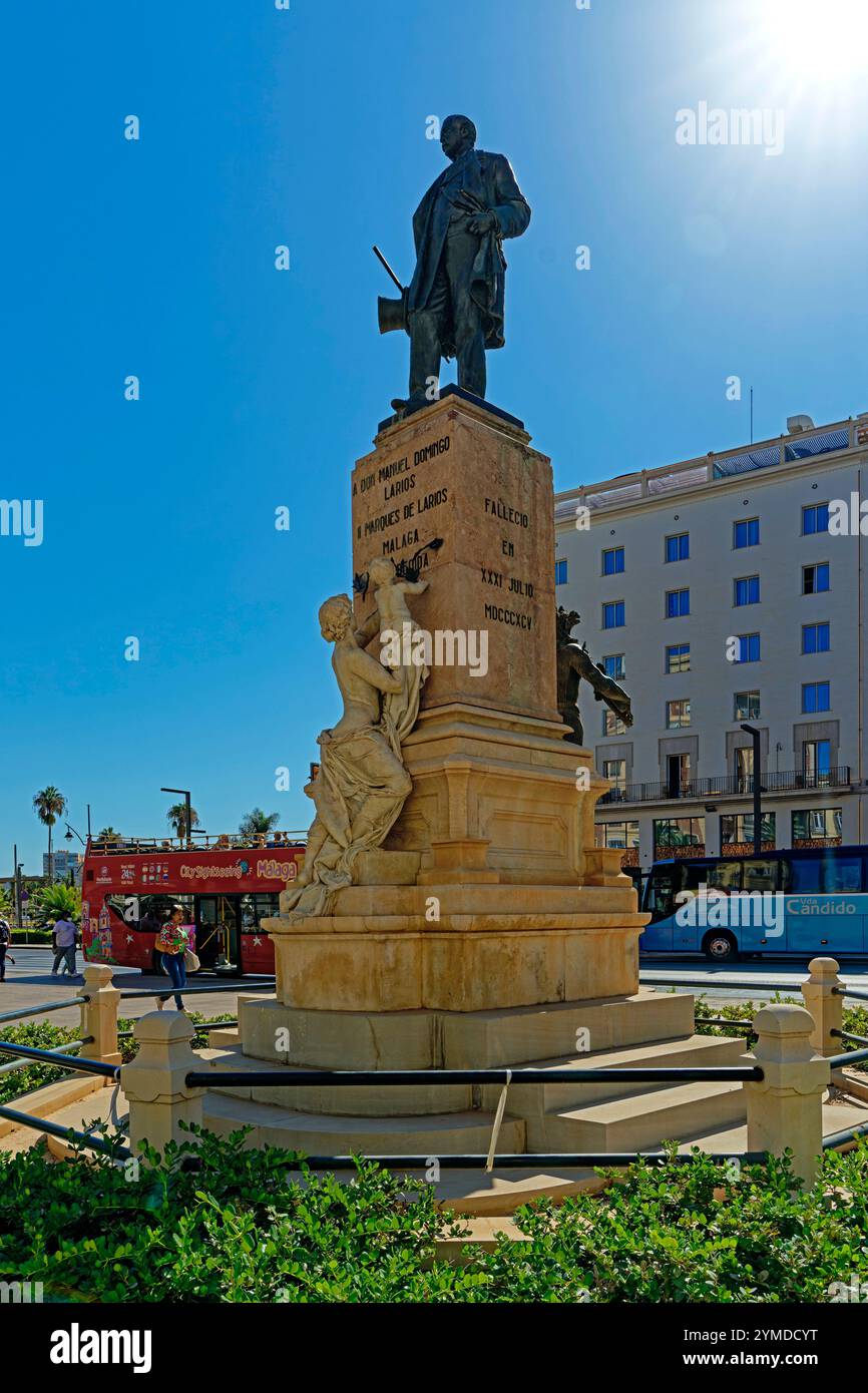 Denkmal, Marques de Larios, Don Manuel Domingo Larios Stock Photo - Alamy
