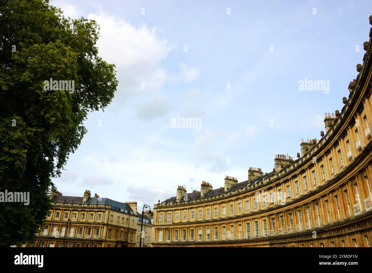 Bath (Somerset, UK). View of the Royal Circus buildings facade, a ...