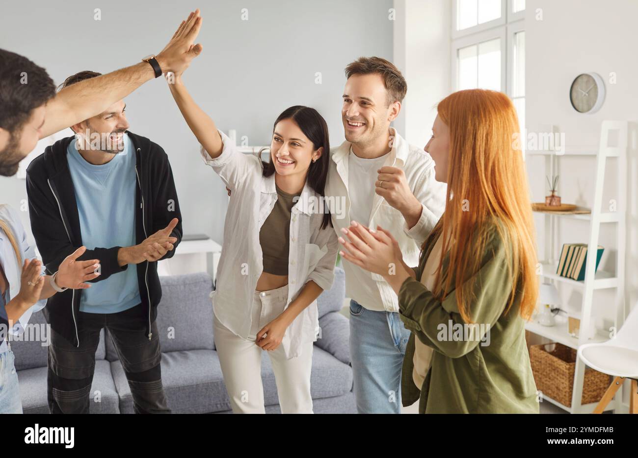 Game high fives hi-res stock photography and images - Alamy