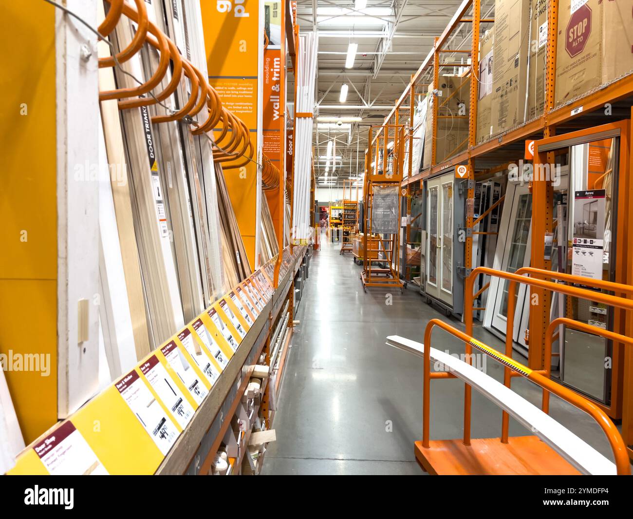 Home Depot Aisle Featuring Windows and Doors Stock Photo - Alamy