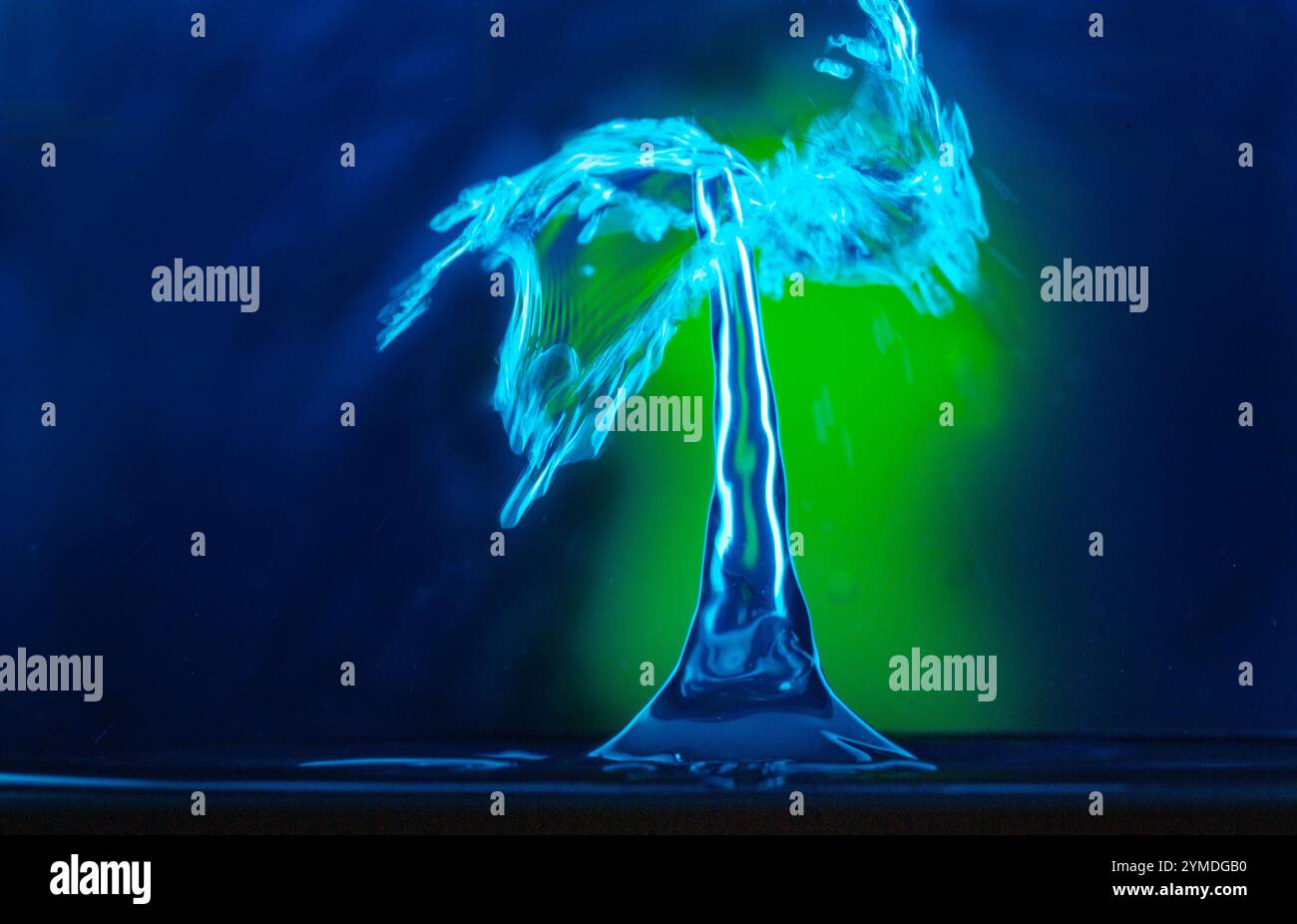 Arresting ethereal colour infused imaginative water collision macro ...