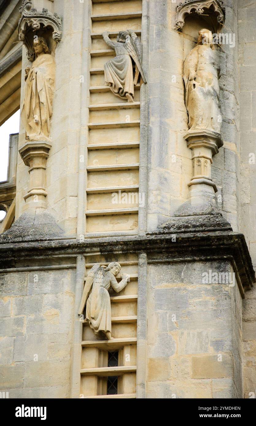 Angels climb Jacob's Ladder. Bath Abbey (Bath, England, UK ...