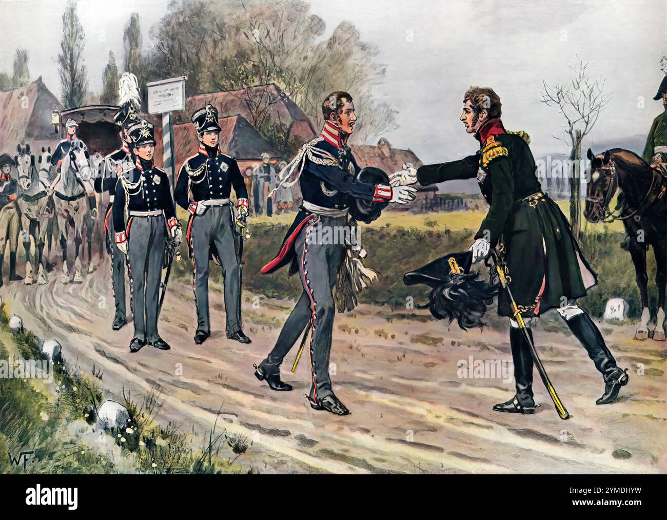 Emperor Alexander I of Russia meets Frederick William III of Prussia ...