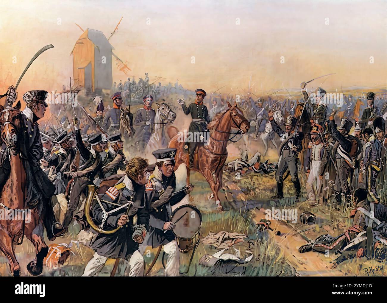 Greetings to General von Bülow by his troops, Battle of Dennewitz on 6 ...