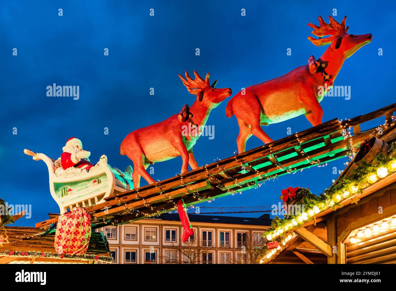 Father christmas reindeer hi-res stock photography and images - Alamy