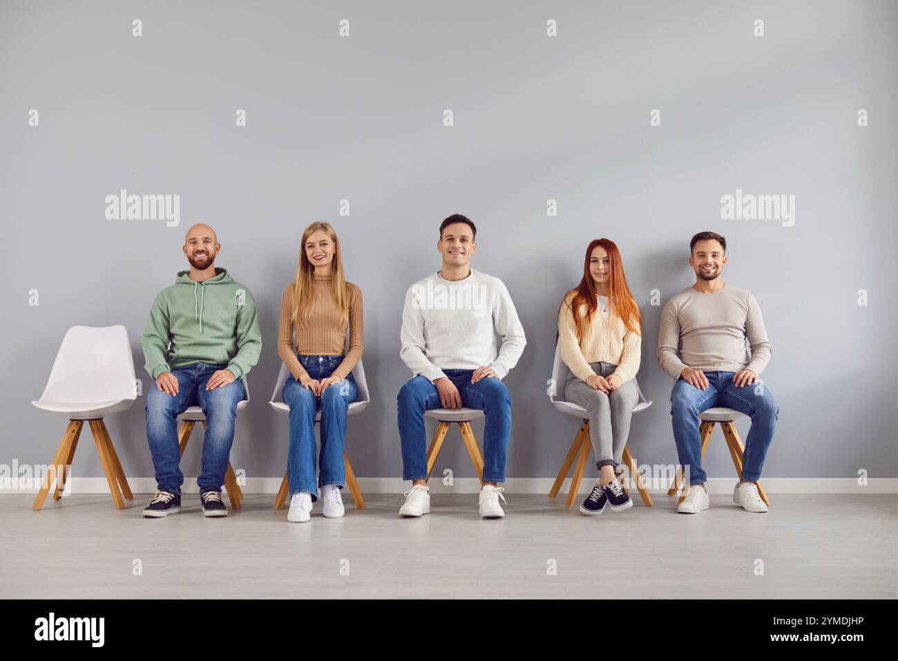 Group of men, meeting with one woman hi-res stock photography and ...