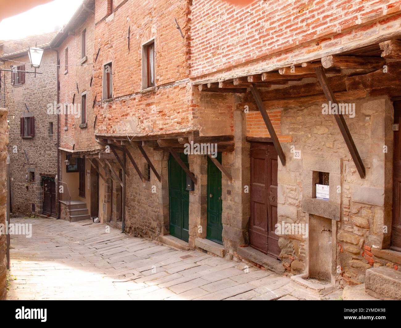 Italy, Tuscany, the city of Cortona. The medieval wa Stock Photo - Alamy