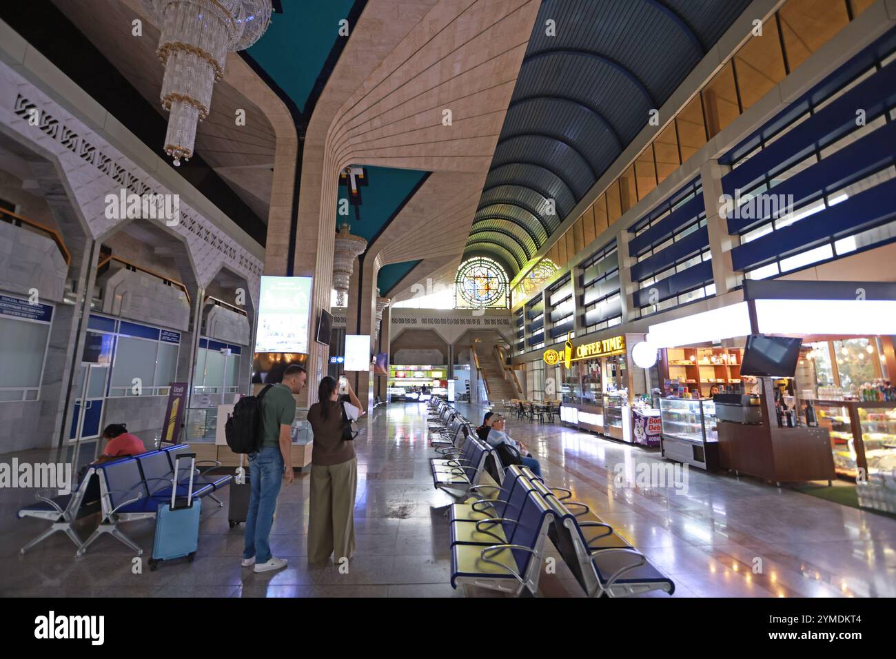 Samarkand, Uzbekistan 2 October 2024: the hall in Samarkand train ...