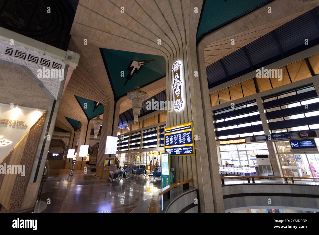 Samarkand, Uzbekistan 2 October 2024: the hall in Samarkand train ...