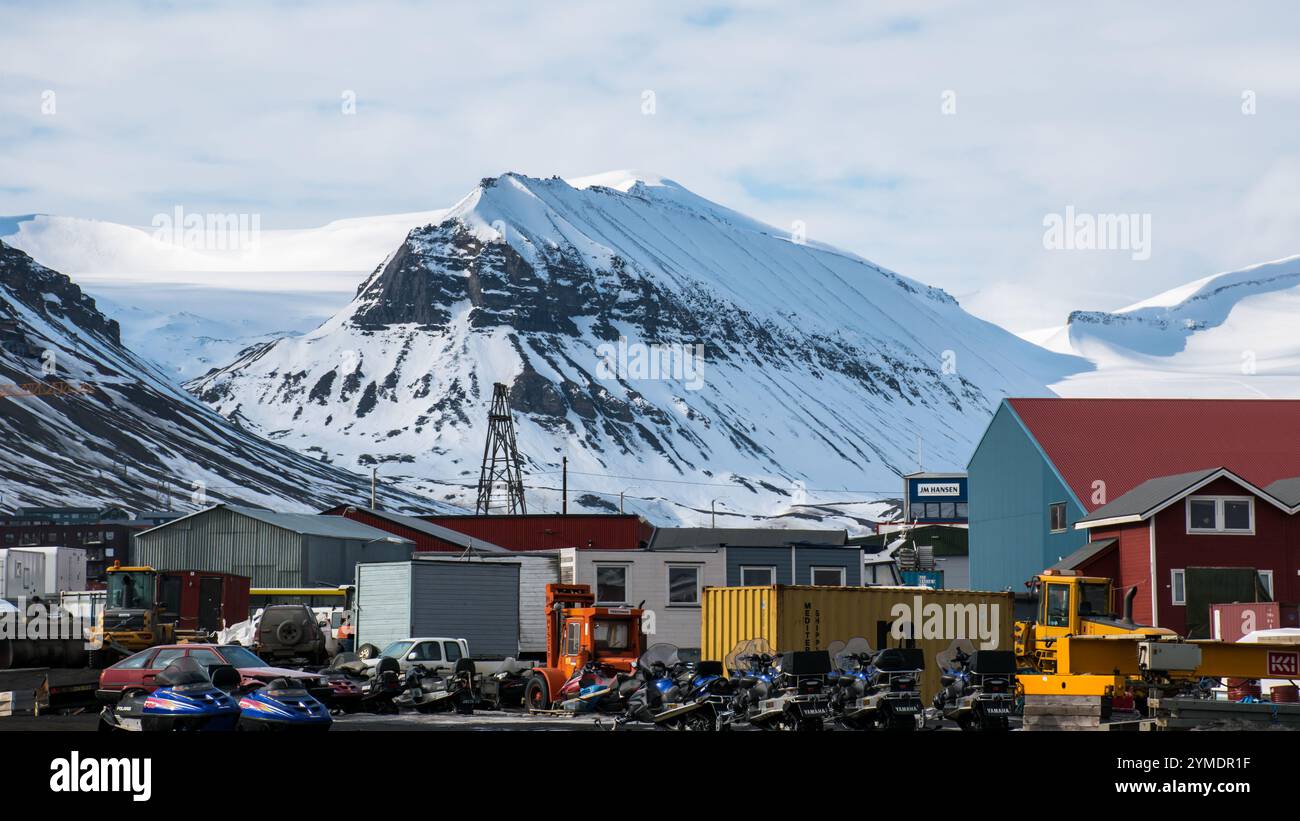 Landscapes around the town of Longyearbyen Svalbard, Norway Stock Photo ...