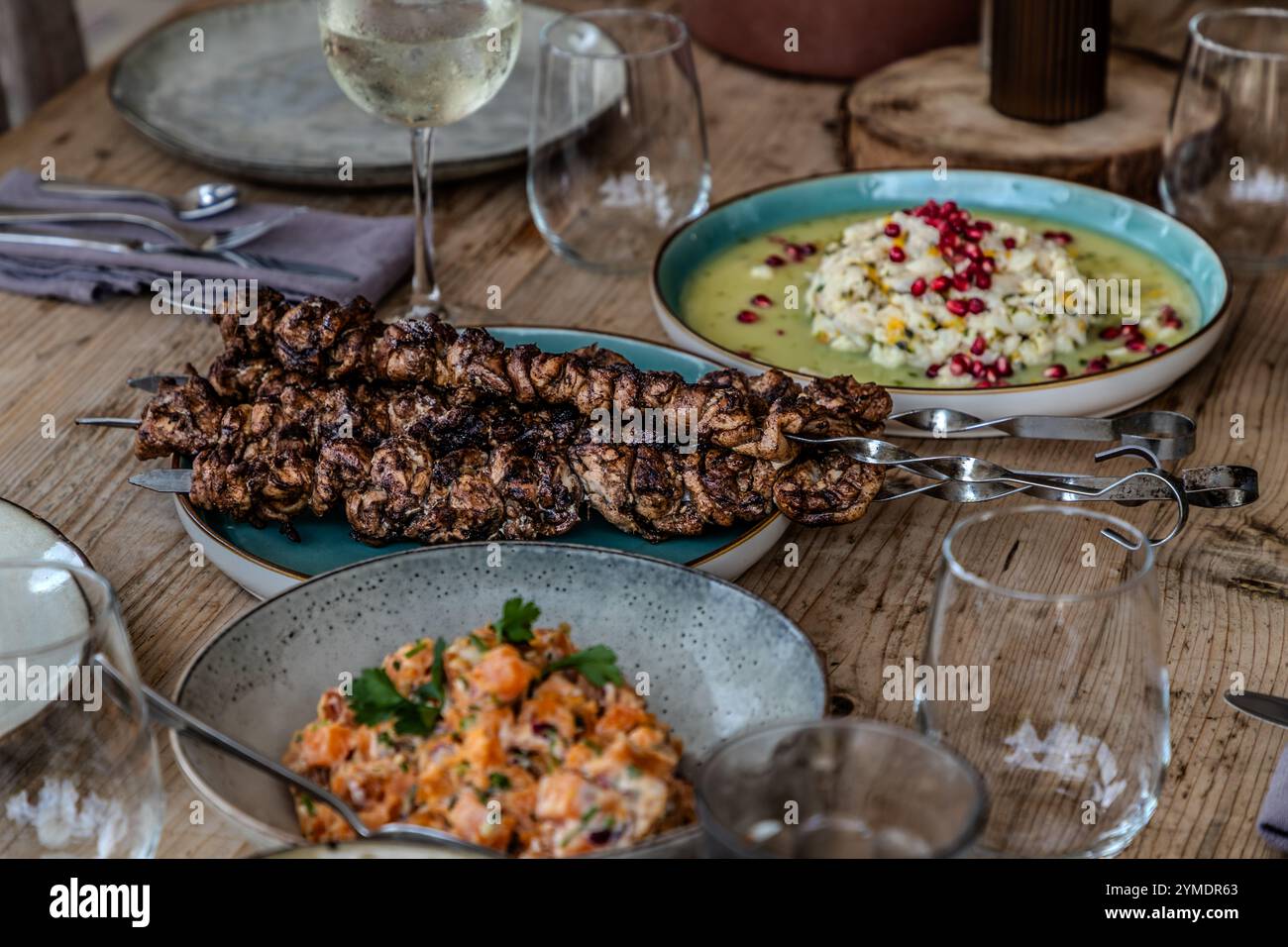 Sweet Potato Salad, Jerk Chicken with Mango Mayonnaise and Ceviche with ...