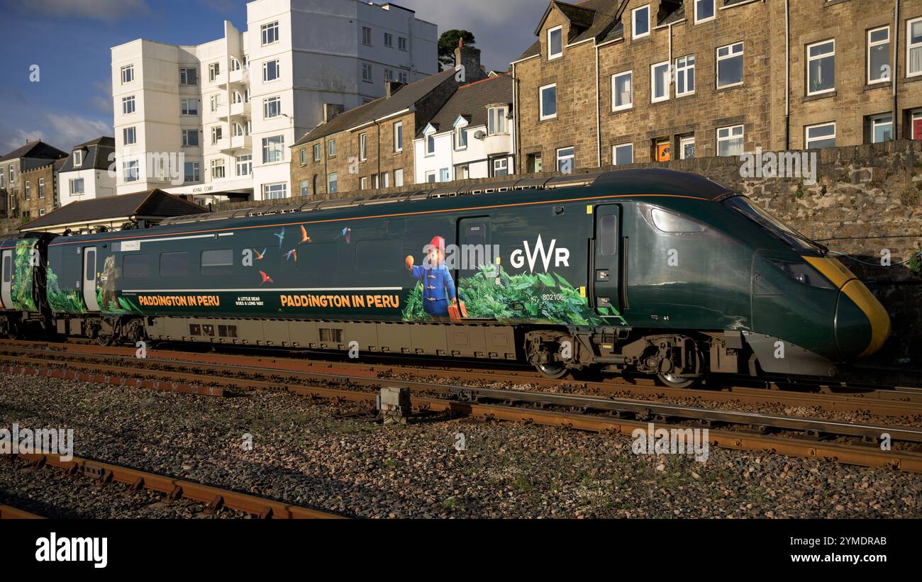 GWR Intercity Express, 802106 decorated in "Paddington to Peru" livery ...
