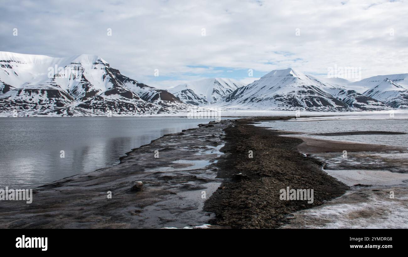 Landscapes around the town of Longyearbyen Svalbard, Norway Stock Photo ...