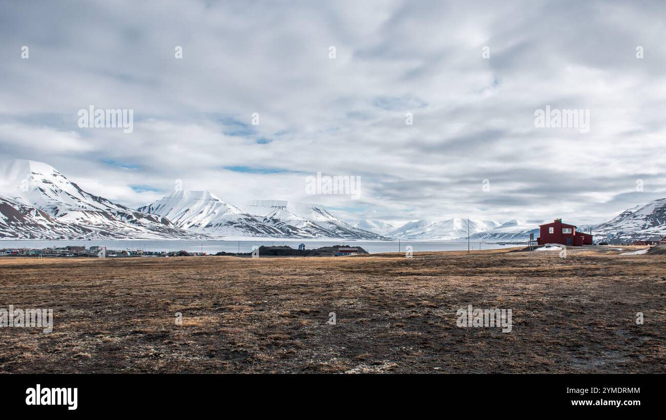 Landscapes around the town of Longyearbyen Svalbard, Norway Stock Photo ...