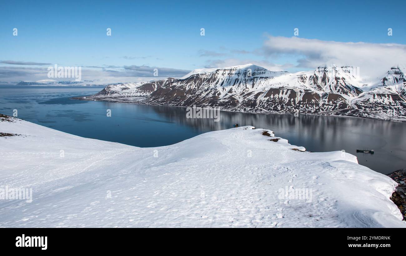 Landscapes around the town of Longyearbyen Svalbard, Norway Stock Photo ...