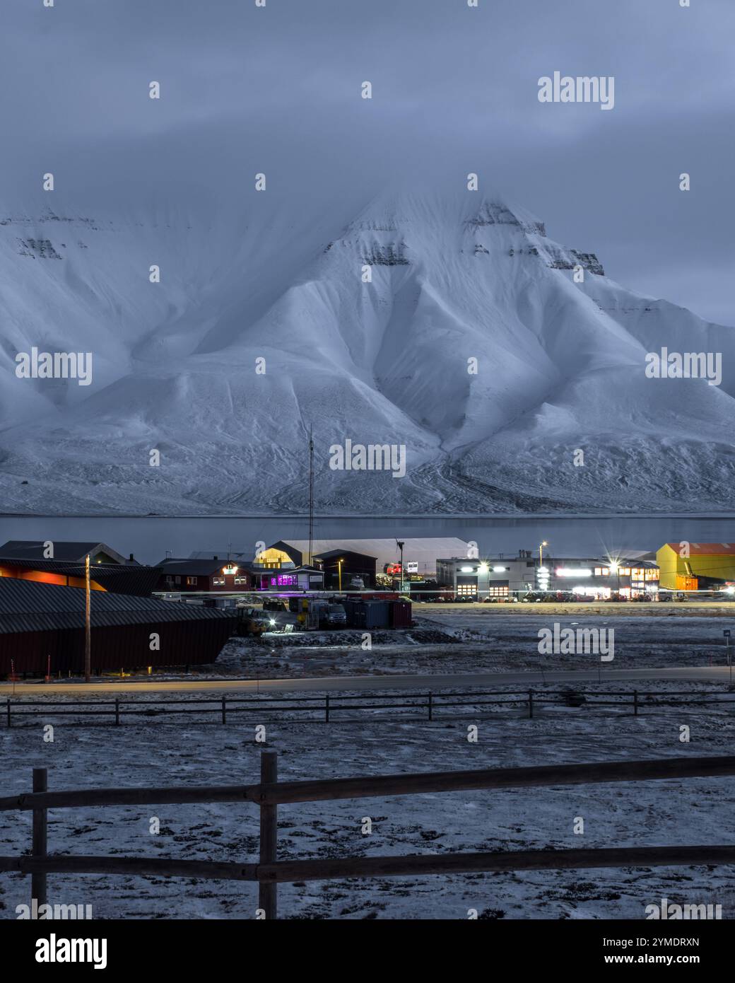 Landscapes around the town of Longyearbyen Svalbard, Norway Stock Photo ...
