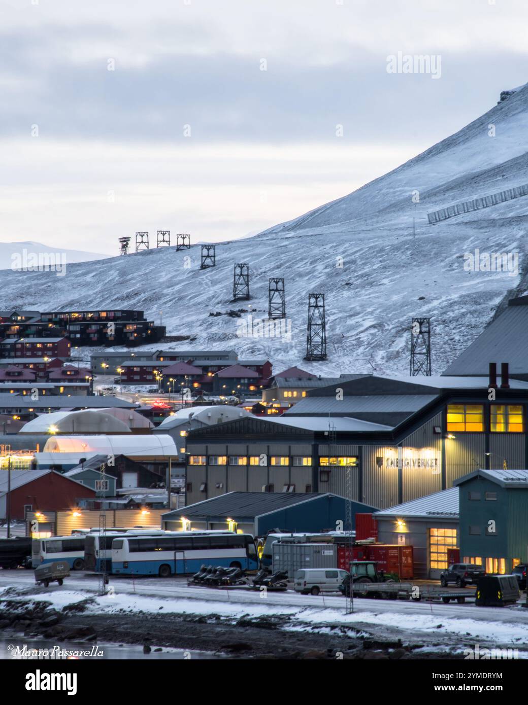 Landscapes around the town of Longyearbyen Svalbard, Norway Stock Photo ...