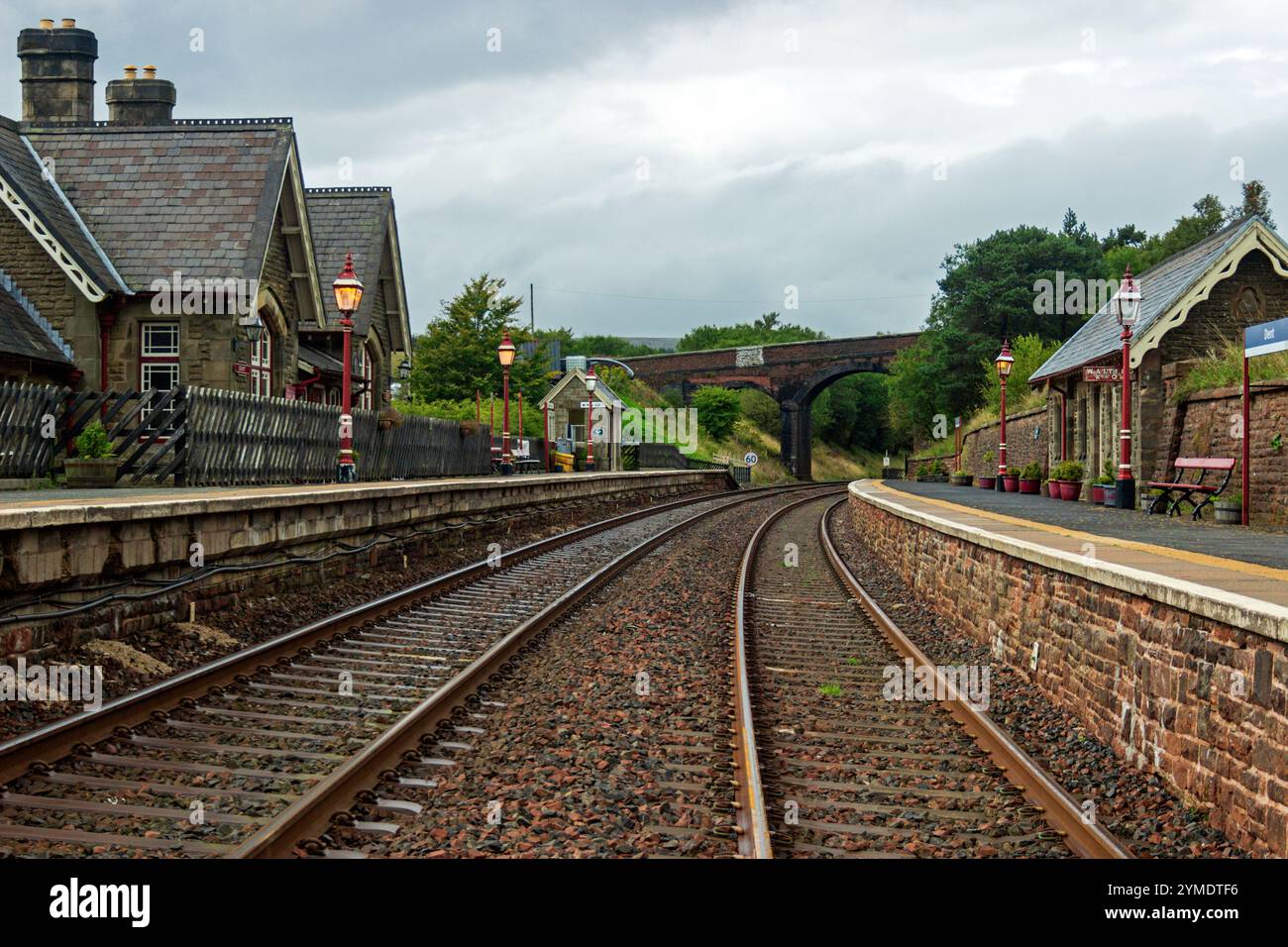 Dent railway station looking north. Photographed from the walkway ...