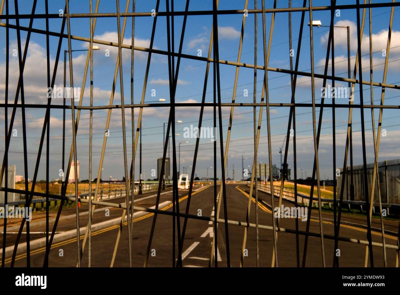 London Olympic Park under construction. East London the Lower Lea ...