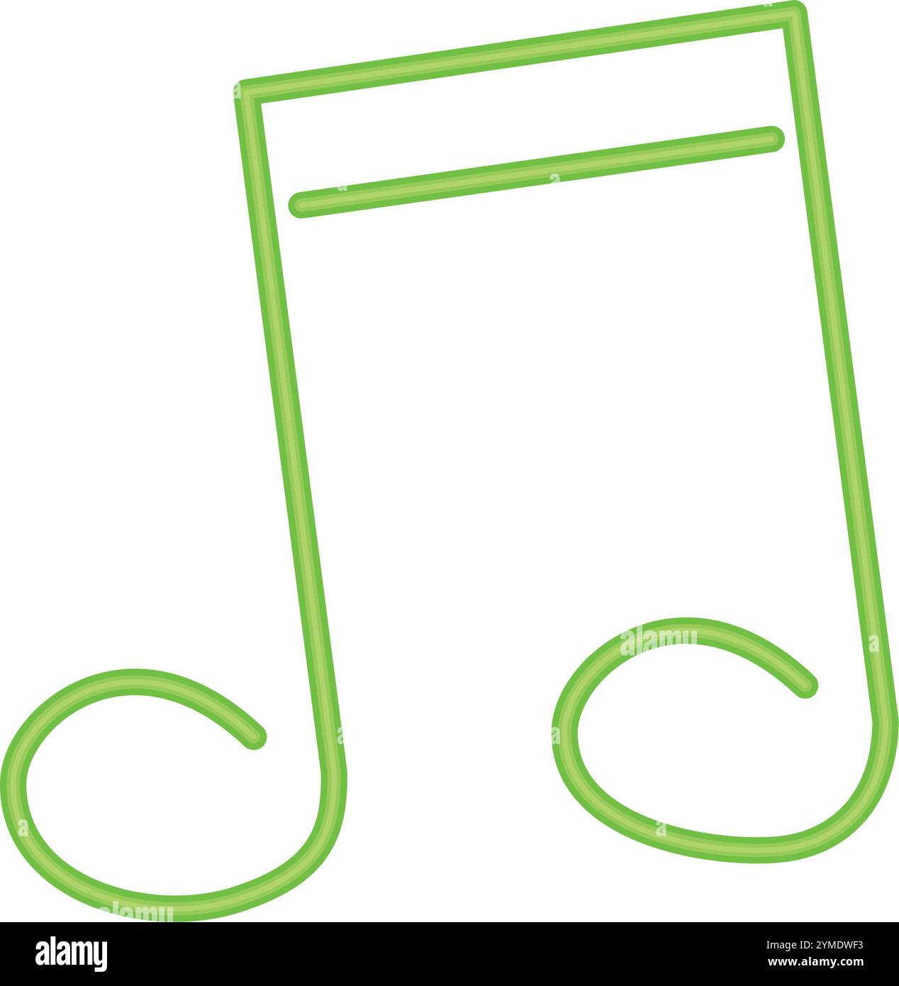 neon glowing musical note Stock Vector Image & Art - Alamy