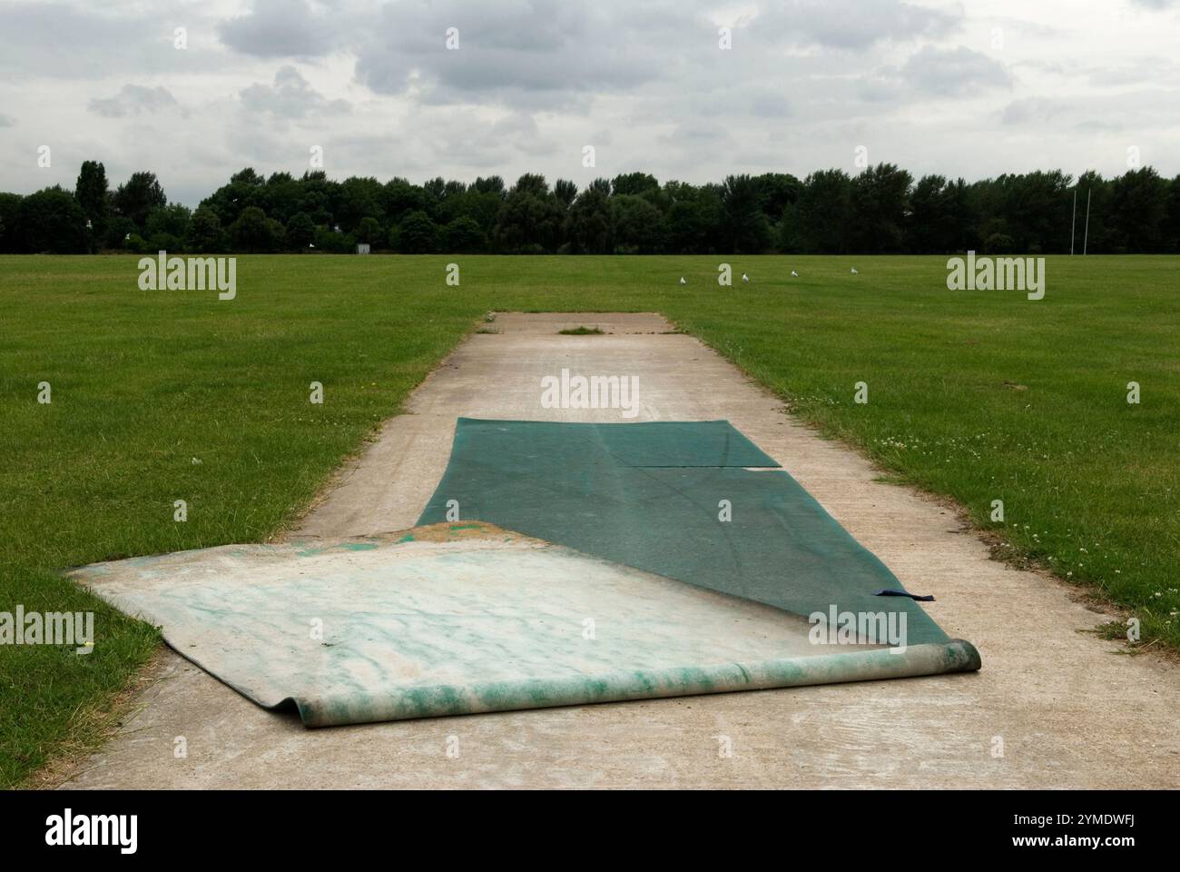 Cricket mats abandoned at the Hackney Marsh recreational sports grounds ...