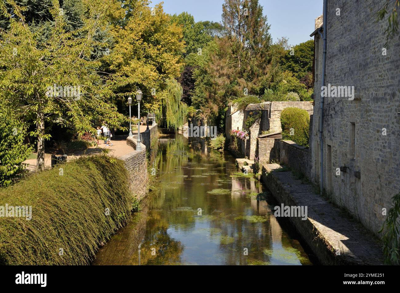 The Aure river in Bayeux Stock Photo - Alamy