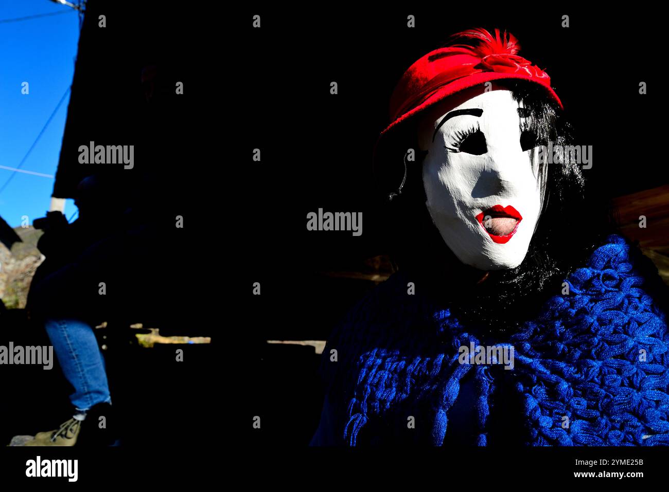 Traditional masquerade of Reises of Valledor valley, Allende, Asturias ...